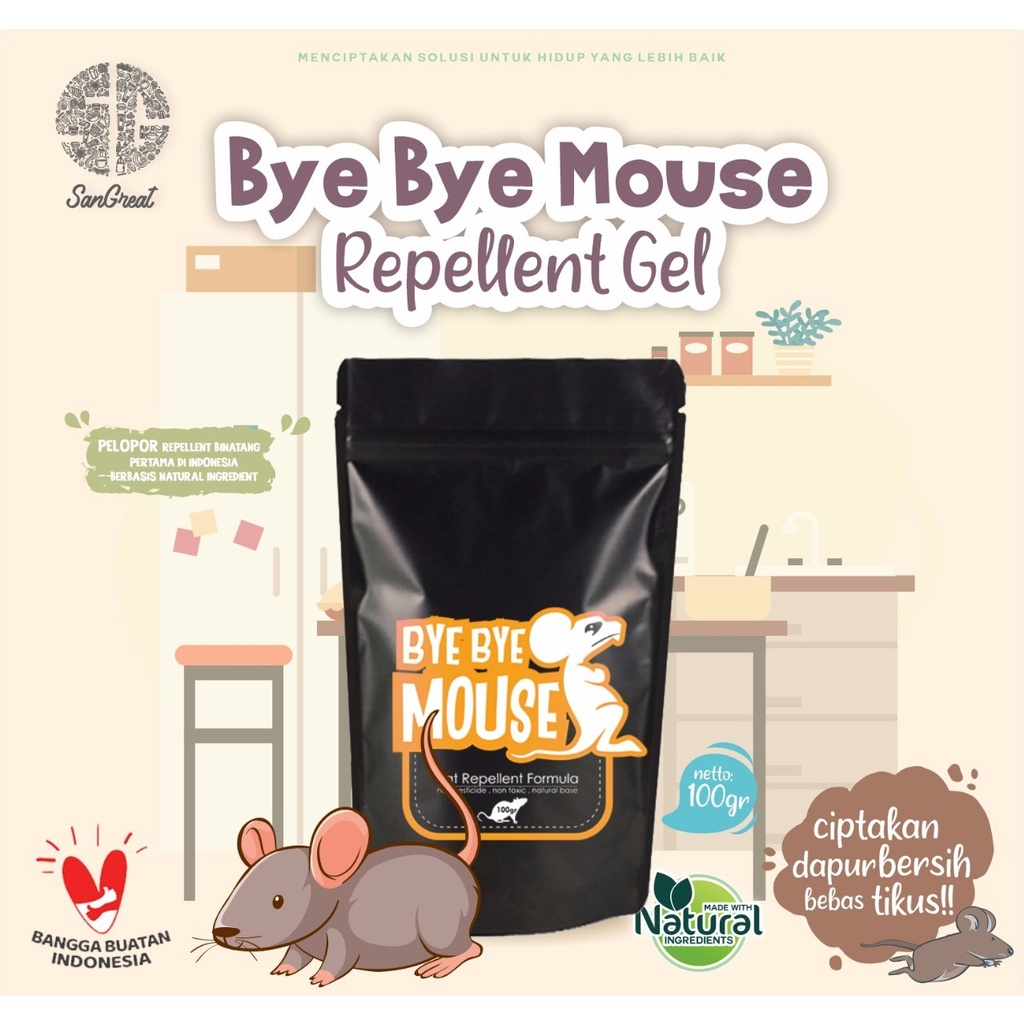 Jual BYE BYE MOUSE GEL- Gel Pengusir Tikus Alami Non Pestisida 100gr ...
