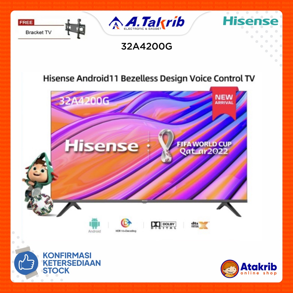 Jual HISENSE LED 32 32A4200G ANDROID TV | Shopee Indonesia
