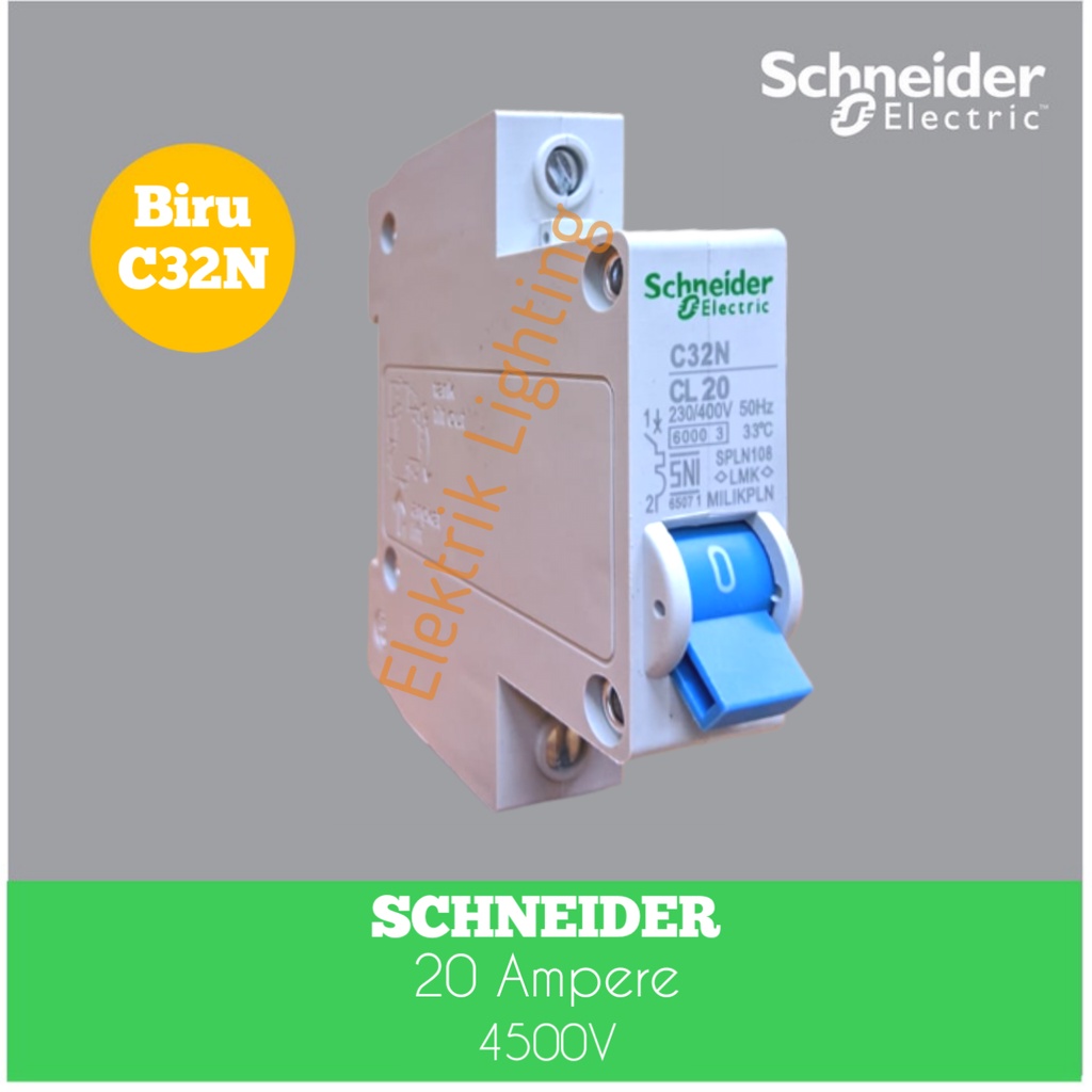 Jual Mcb Schneider Miniatur 20 Ampere 20a Biru ORI Anti Jeglek SPLN ... Jual Mcb Schneider Miniatur 20 Ampere 20a Biru ORI Anti Jeglek SPLN ...