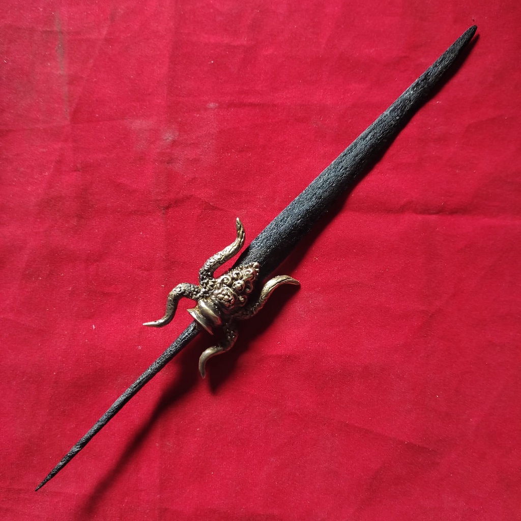 Jual Koleksi Tombak Kadga Antik Lawas Langka Kinatah Sepuhan Emas Pamor ...