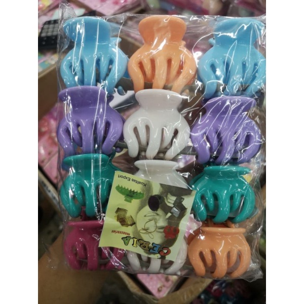 Jual Jepit rambut jedai isi 12 pcs ukuran 5 cm jepitan multiwarna | Shopee Indonesia