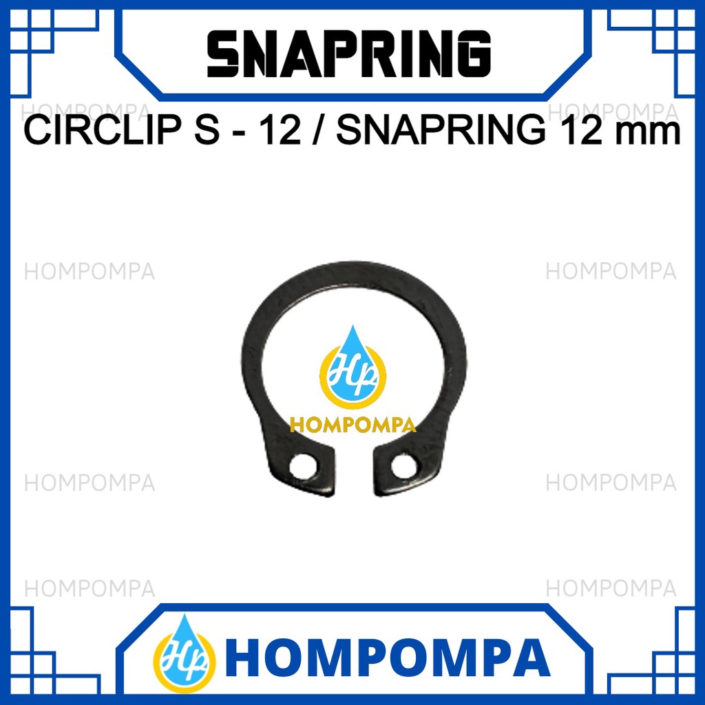 Jual SNAPRING S12 SNAP RING S 12 ADT - AS 12mm SPAREPART POMPA AIR KLIP | Shopee Indonesia