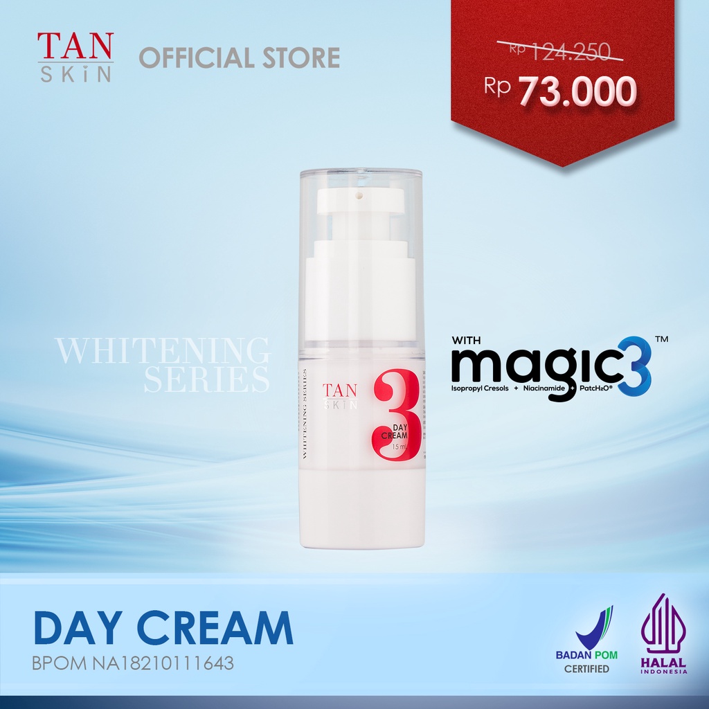 Jual Tan Skin Original Whitening Series Day Cream Wajah untuk Cewek ...