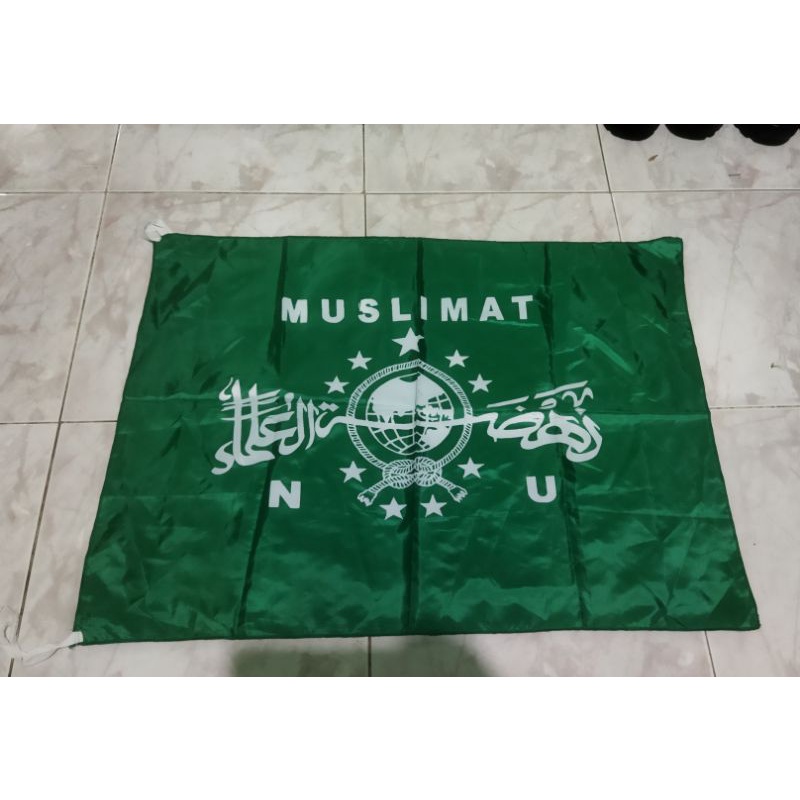 Jual bendera NU-MUSLIMAT-ANSOR ukuran kecil. 55x75 besar 75x110 ...
