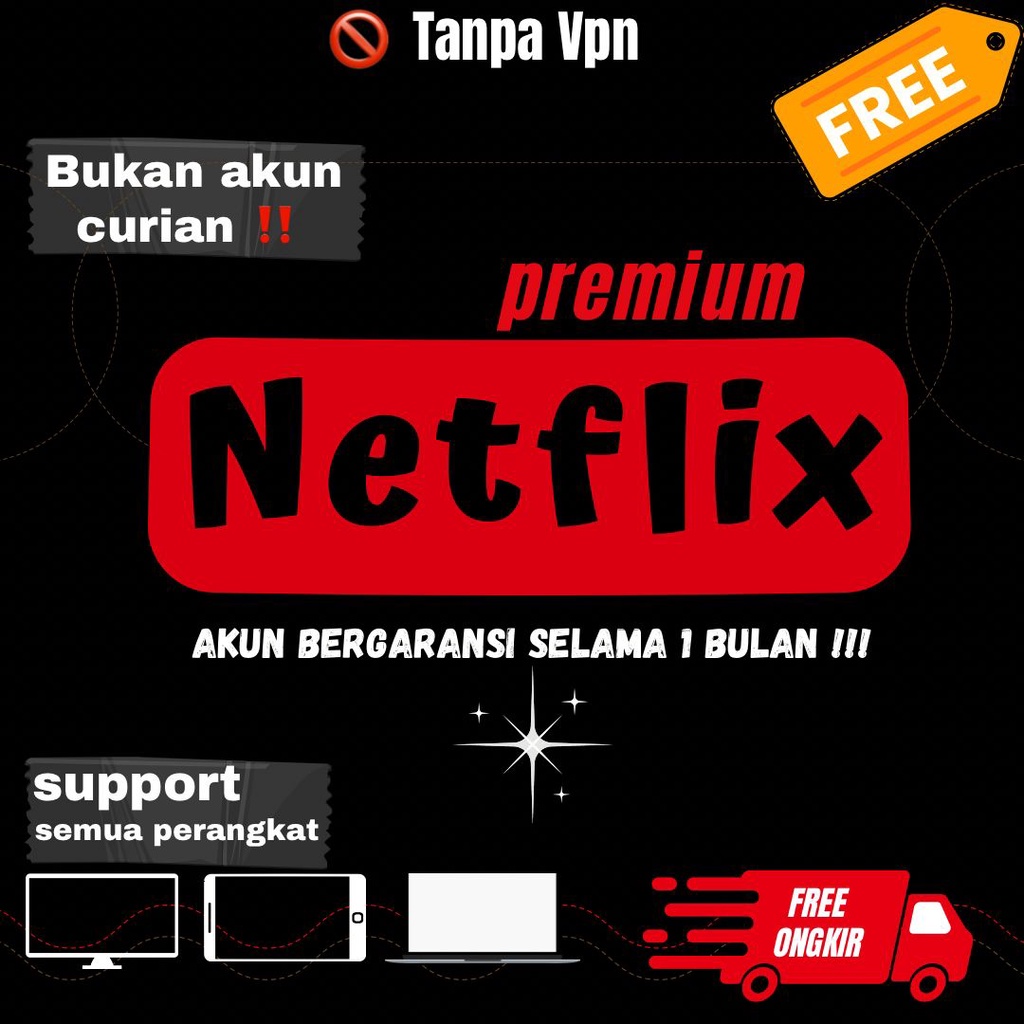 Jual Netflix Private 1 User 1 Profile Full Garansi 1 Bulan Anti on Hold | Shopee Indonesia