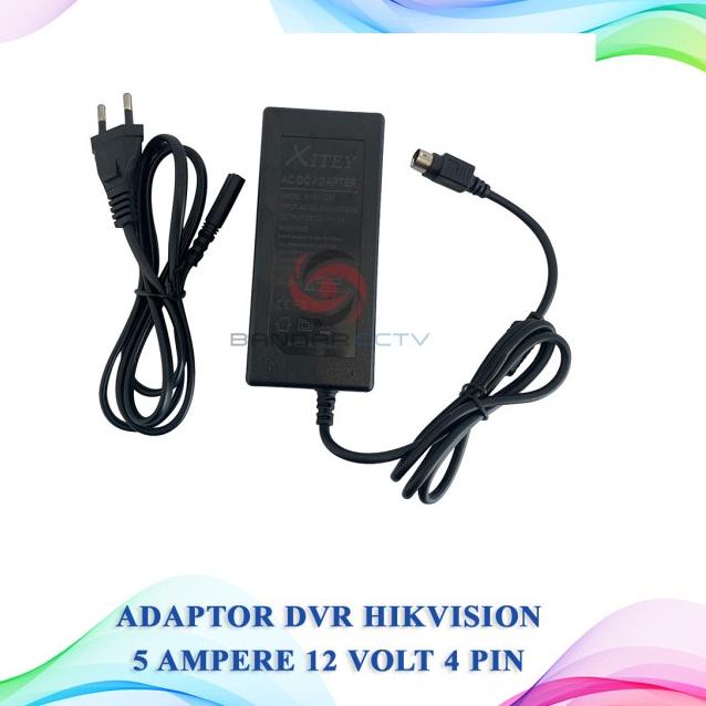 Jual ADAPTOR UNTUK DVR HIKVISION 5 AMPERE 12 VOLT 4 PIN | Shopee Indonesia
