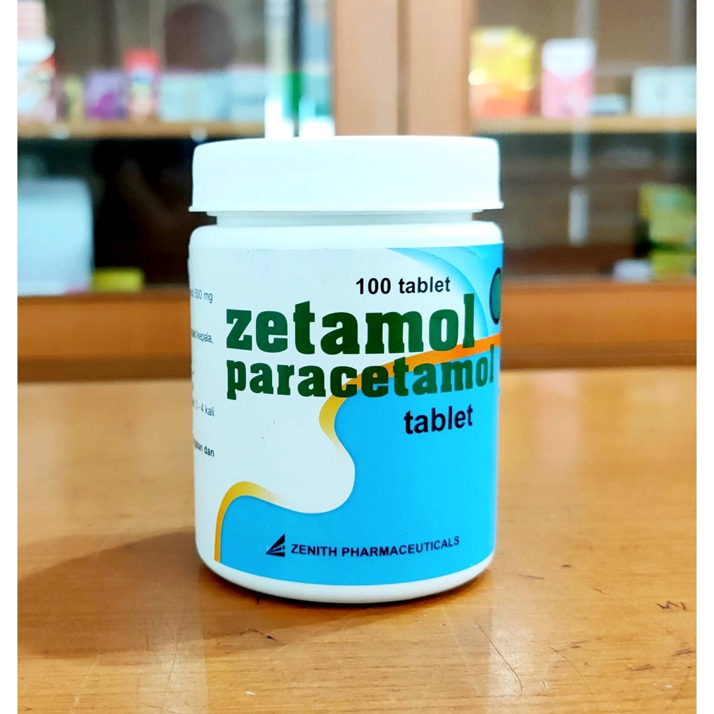 Jual Zetamol Paracetamol Pot isi 100 Tablet Panas Demam Sakit Kepala ...