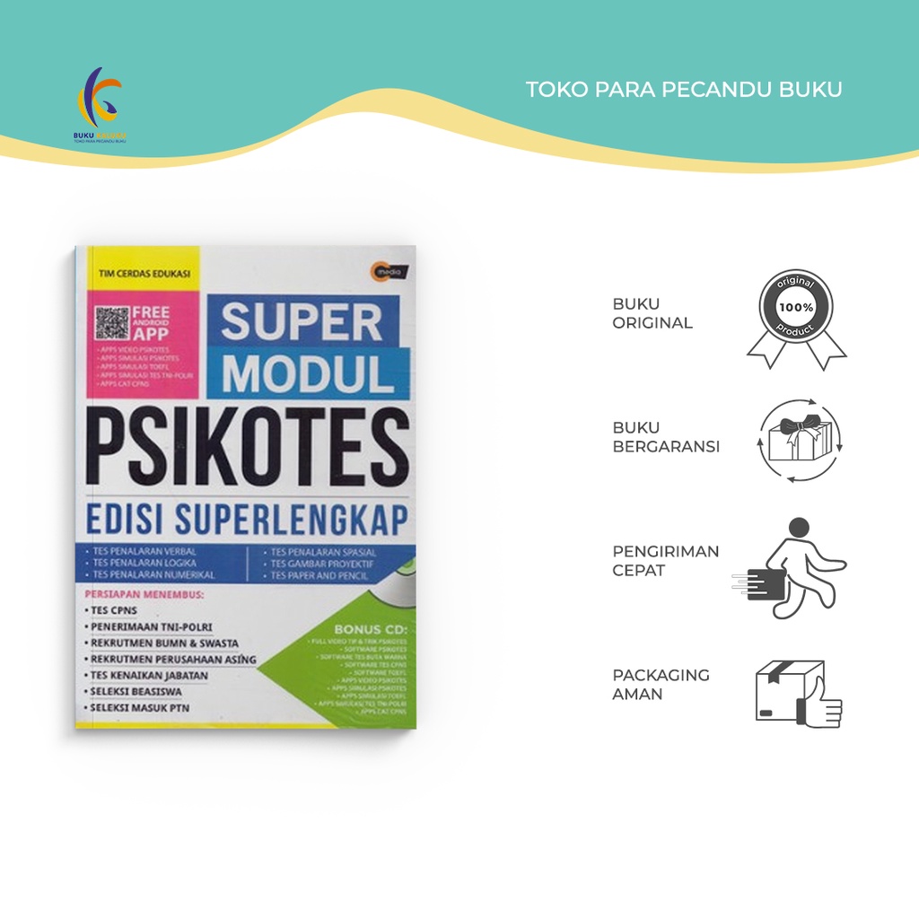 Jual Buku Psikotes - Super Modul Psikotes Edisi Super Lengkap (Plus CD ...