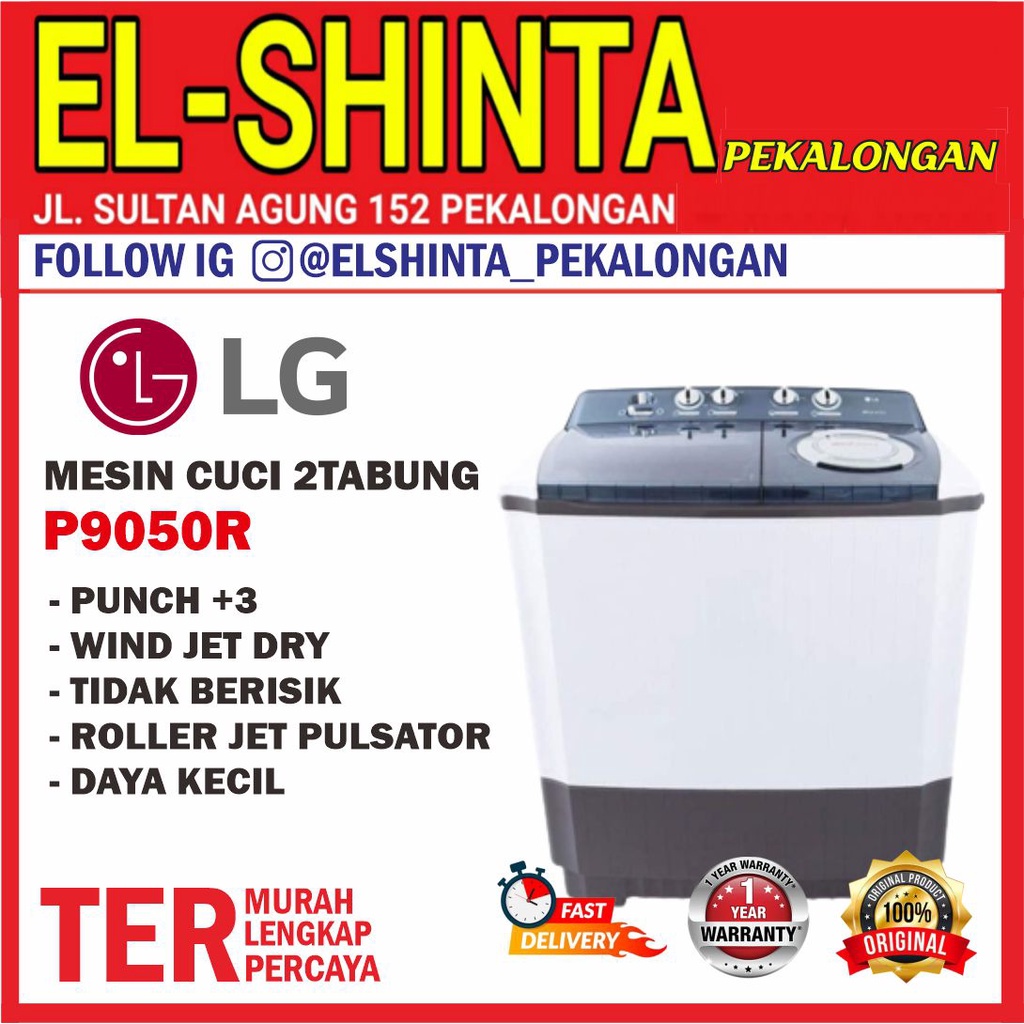 Jual Mesin cuci LG 2TABUNG 9050R | Shopee Indonesia