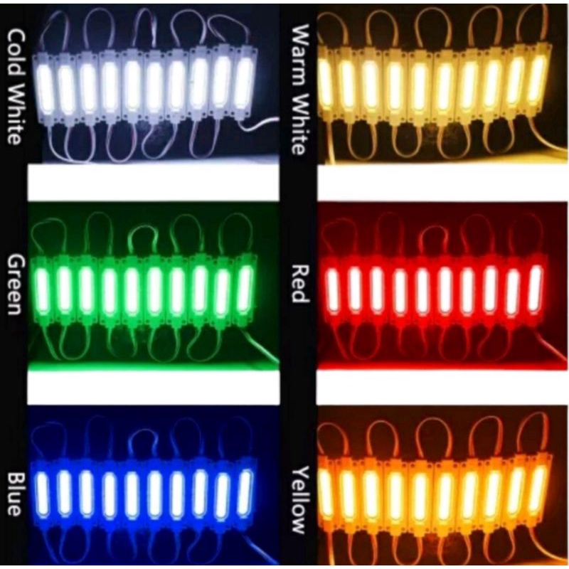 Jual Lampu Led Strip Modul Cob 6 Mata 2W 12Vol waterproof Mobil dan ...