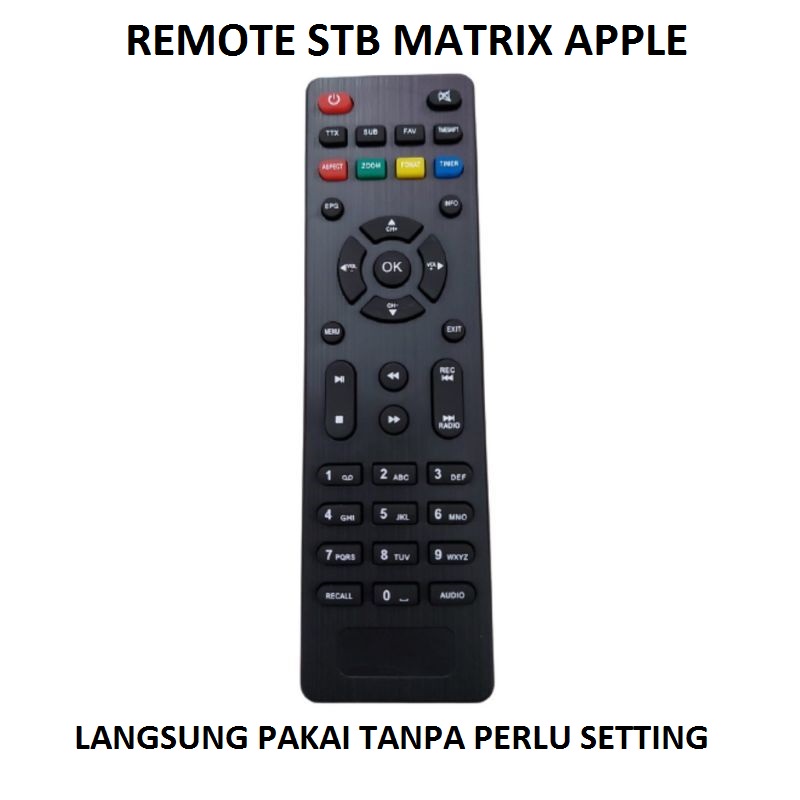 Jual Remote Multi Set Top Box STB DVB T2 MATRIX langsung pakai | Shopee Indonesia
