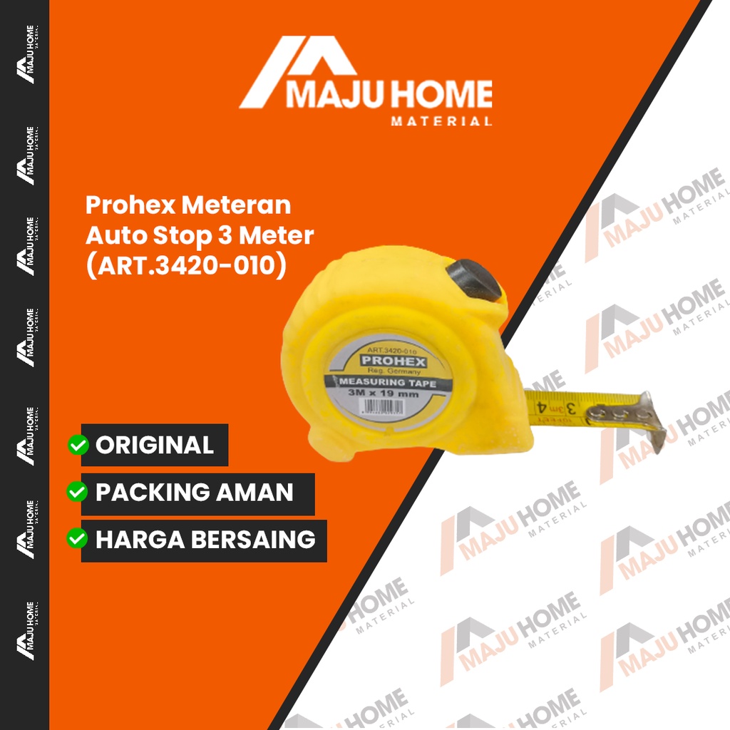 Jual Prohex Meteran Auto Stop 3 Meter (ART.3420-010) | Shopee Indonesia