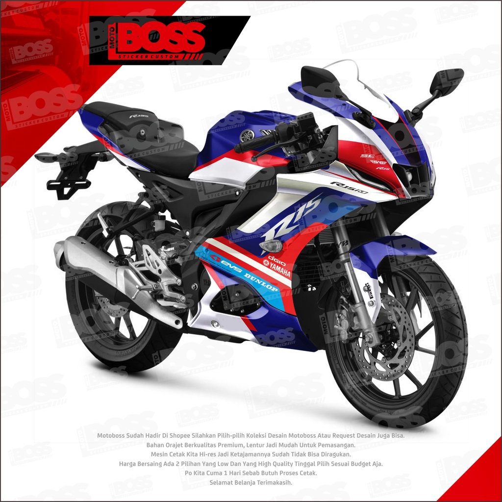 Jual Sticker Decal Yamaha R15 V4 Full Body Stiker Striping Full Body ...