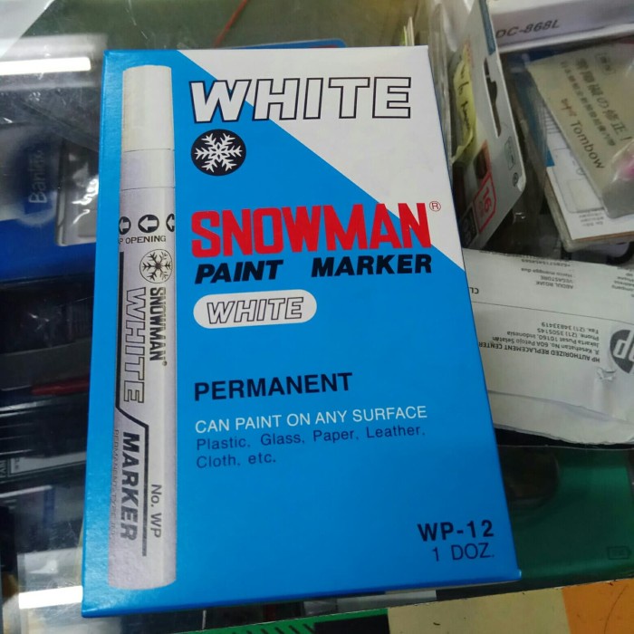 Jual SPIDOL SNOWMAN PAINT MARKER (PUTIH/KUNING/HIJAU/HITAM/PINK)(PER ...