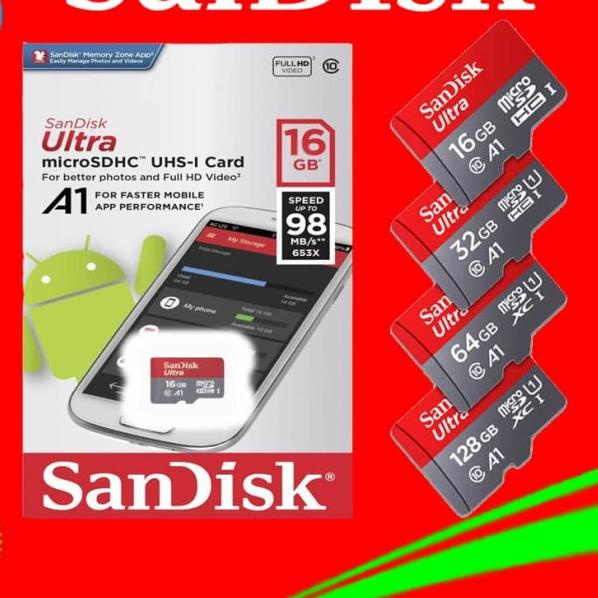 Jual Micro SD Sandisk 16gb ultra speed98 | Shopee Indonesia