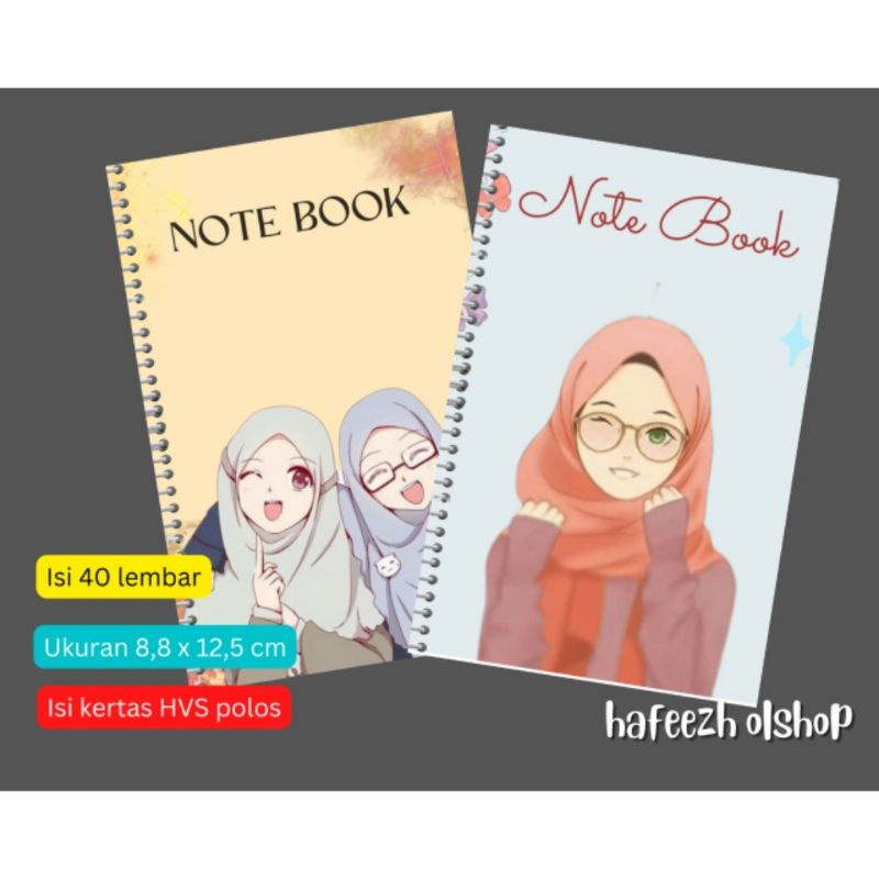 Jual Buku Catatan Notebook Notes Notepad Spiral Cover Islami Muslimah ...
