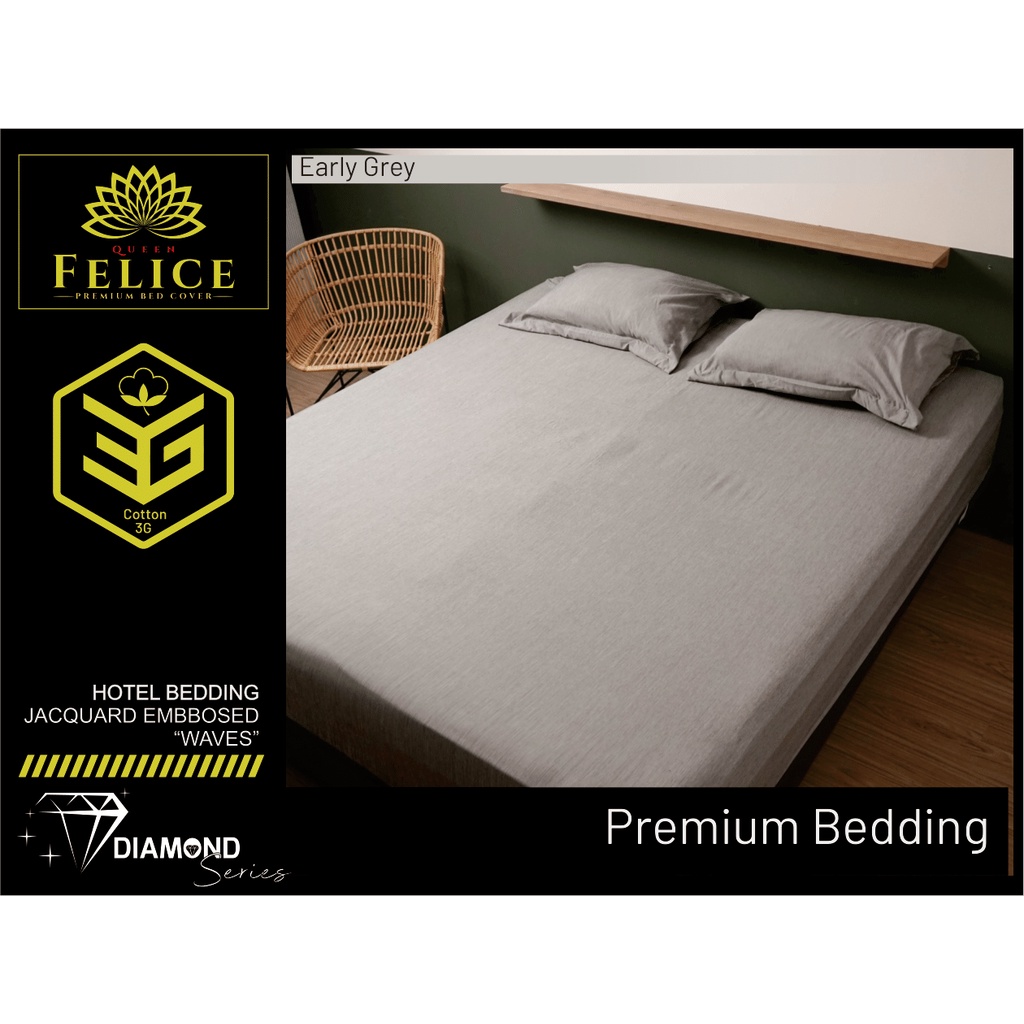 Jual Sprei Set Queen Felice Diamond Series - Early Grey | Shopee Indonesia