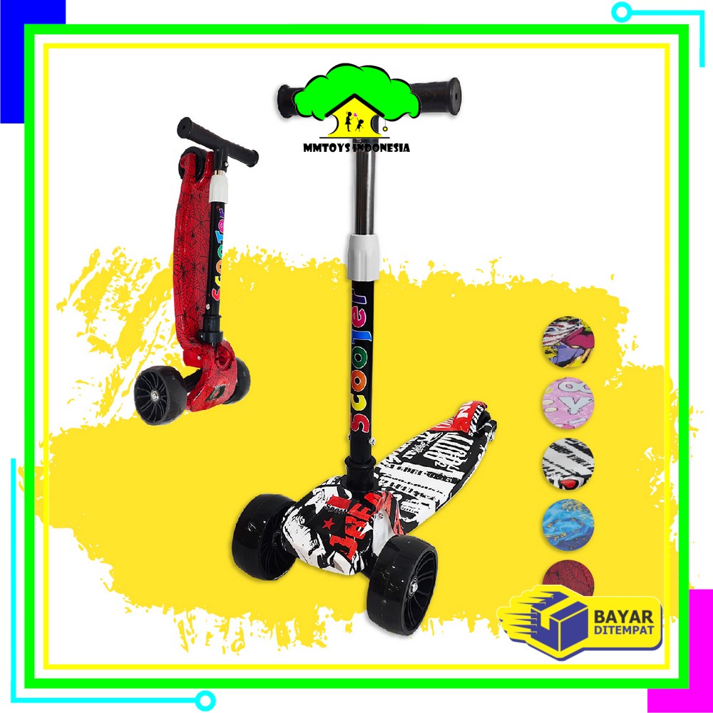 Jual MI-M252 Mainan Skuter Anak Karakter Scooter Roda 3 Otoped Anak ...