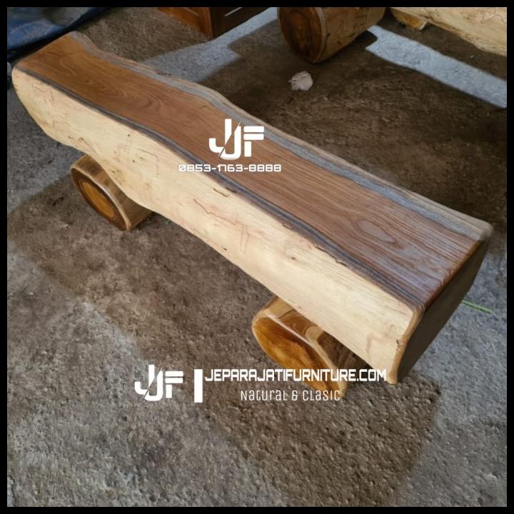 Jual Bangku Teras Bench Kayu Solid Jati Perhutani Natural | Shopee ...
