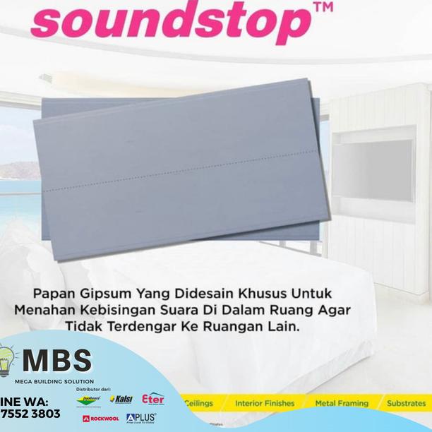 Jual Papan Gipsum KEDAP SUARA SOUNDSTOP 12 mm - Gypsum Jayaboard ...
