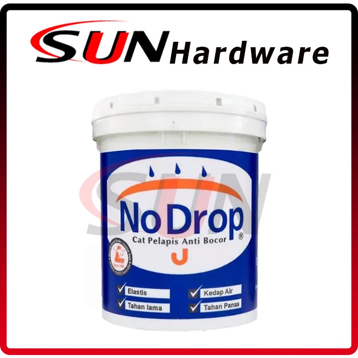 Jual Cat Tembok NO DROP Putih 009 20 Kg Dinding Eksteriror Anti Bocor Waterproofing | Shopee ...