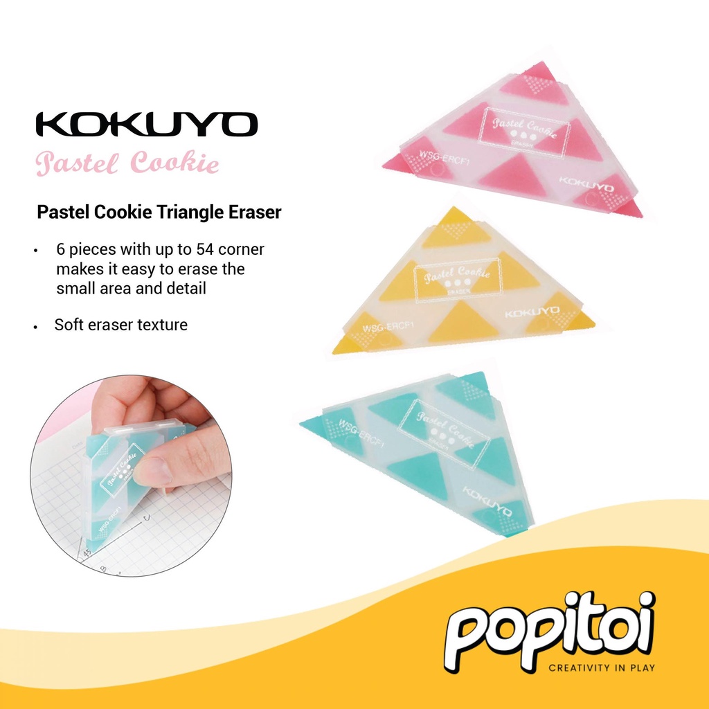 Jual Kokuyo Pastel Cookie Triangle Pencil Eraser Penghapus Pensil ...