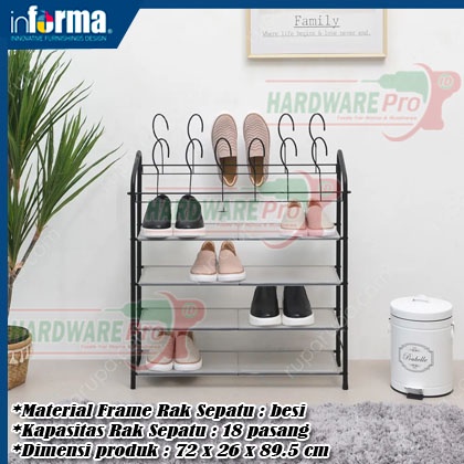 Jual Rak Sepatu Tempat Sepatu Dan Sandal 4 Tingkat Boston Original ...