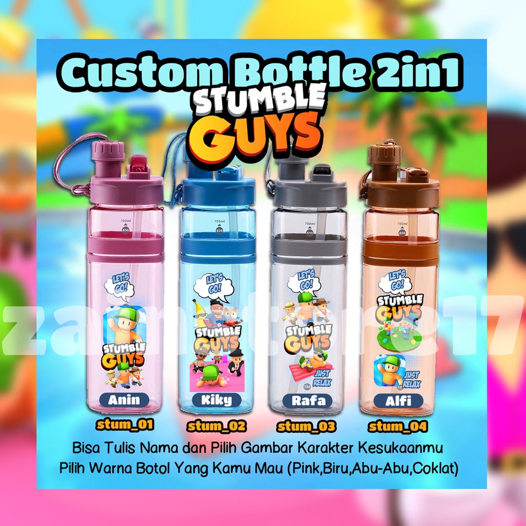 Jual Custom Botol Minuman - 2in1 - Gambar Game Anak-Anak Populer ...