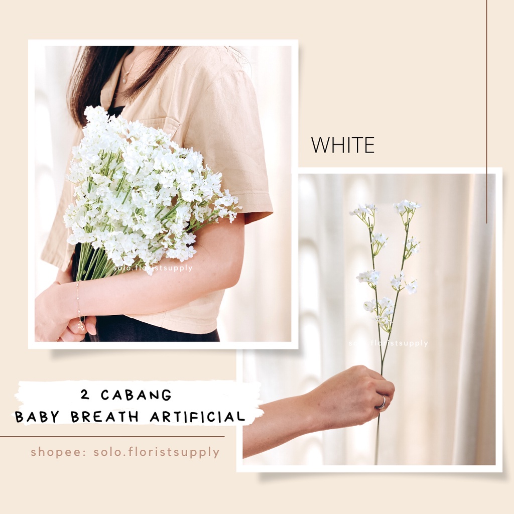 Jual [CAS] 2 CABANG Artificial Baby's Breath X2 Gypsophila artifisial ...