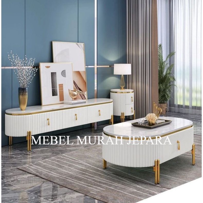 Jual MEBEL SET BUFET TV MODERN TOP MARMER - CABINET DRAWER MINIMALIS ...