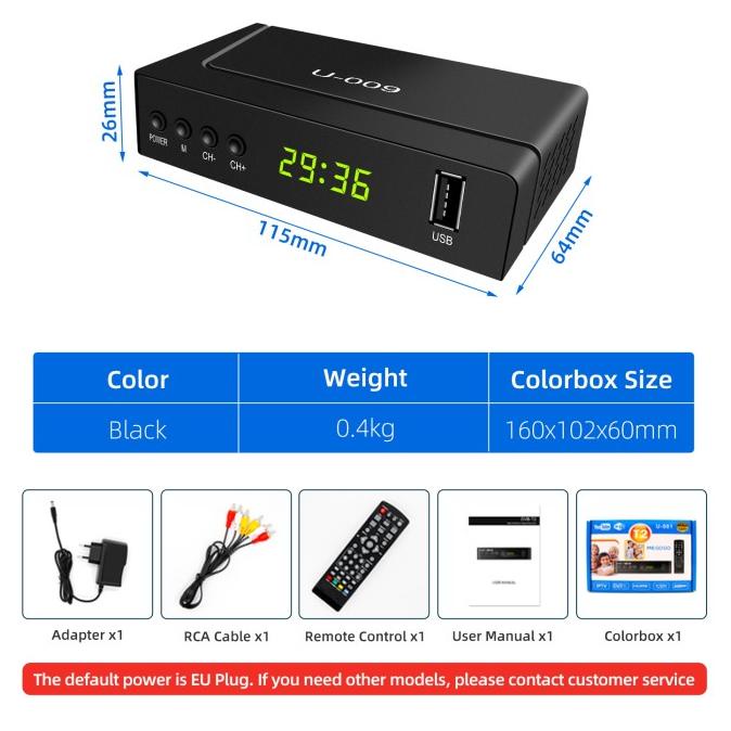 Jual Branches Set Top Box Dvb-T2 Tv Digital 1080P Tuner Box Receiver ...