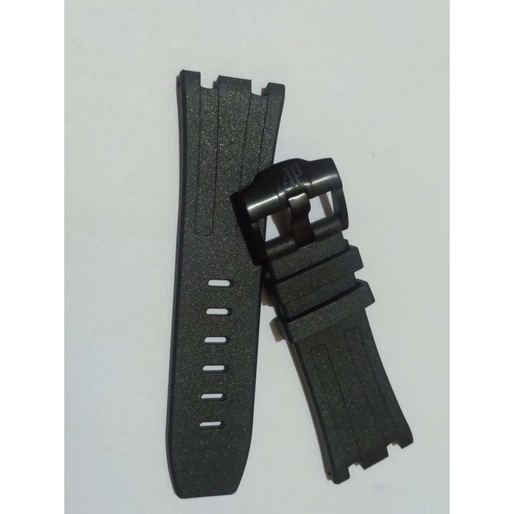Jual STRAP TALI JAM AP AUDERMARS PIGUET ROYAL OAK 28MM PRIA WARNA HITAM ...