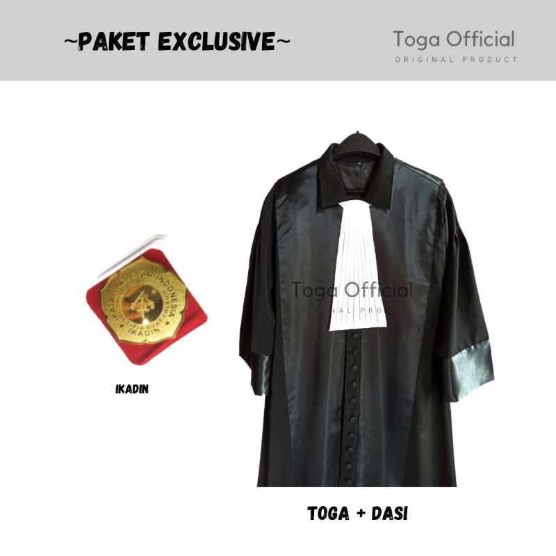 Jual PAKET SPESIAL!! TOGA PENGACARA/ADVOKAT EXCLUSIVE JETBLACK 100% ...