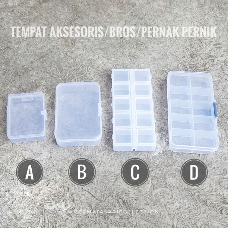 Jual Kotak Box Plastik Kecil Transparan Tempat Penyimpanan Aksesoris ...