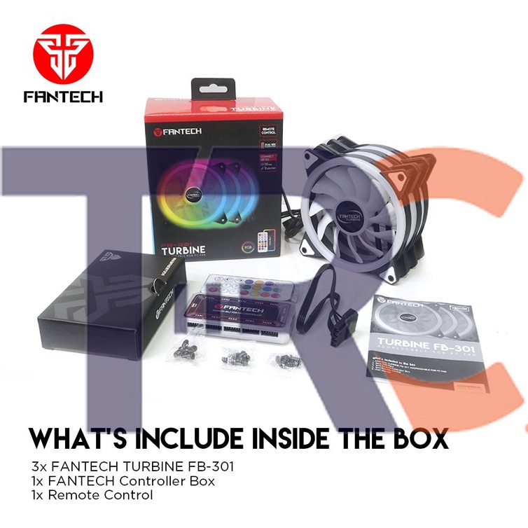 Jual FAN CASE FANTECH TURBINE FB301 RGB 12CM | Shopee Indonesia
