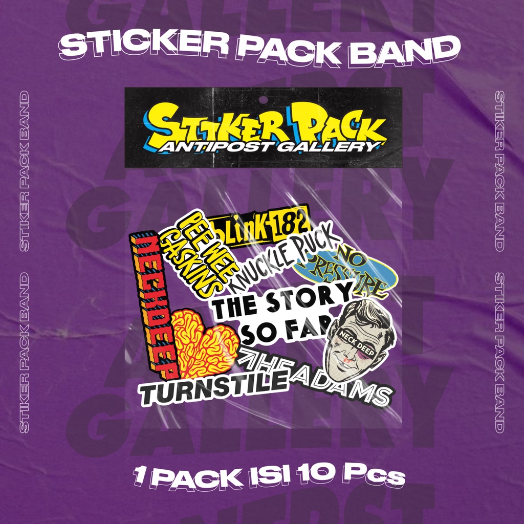 Jual STICKER PACK BAND [ISI 10] Pop Punk, Hardcore, Metal, Rock, Indie ...