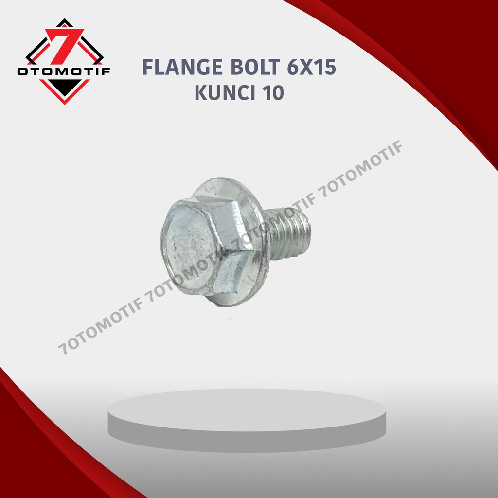 Jual Flange Bolt M6x15 Kunci 10 Baut Topi 6x15 6mm M6 | Shopee Indonesia