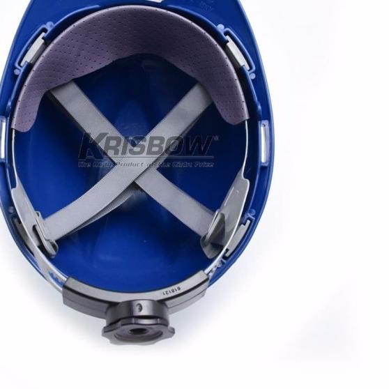 Jual HELM SAFETY BIRU KRISBOW/HELMET FRONT BRIM BLUE/HELM PROYEK ...