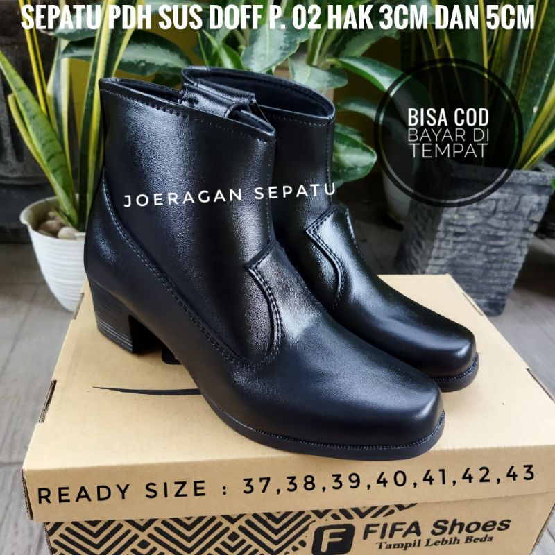 Jual SEPATU PDL SUS POLWAN WANITA HITAM SERI 03 HAK 3 DAN 5 CM SEPATU ...