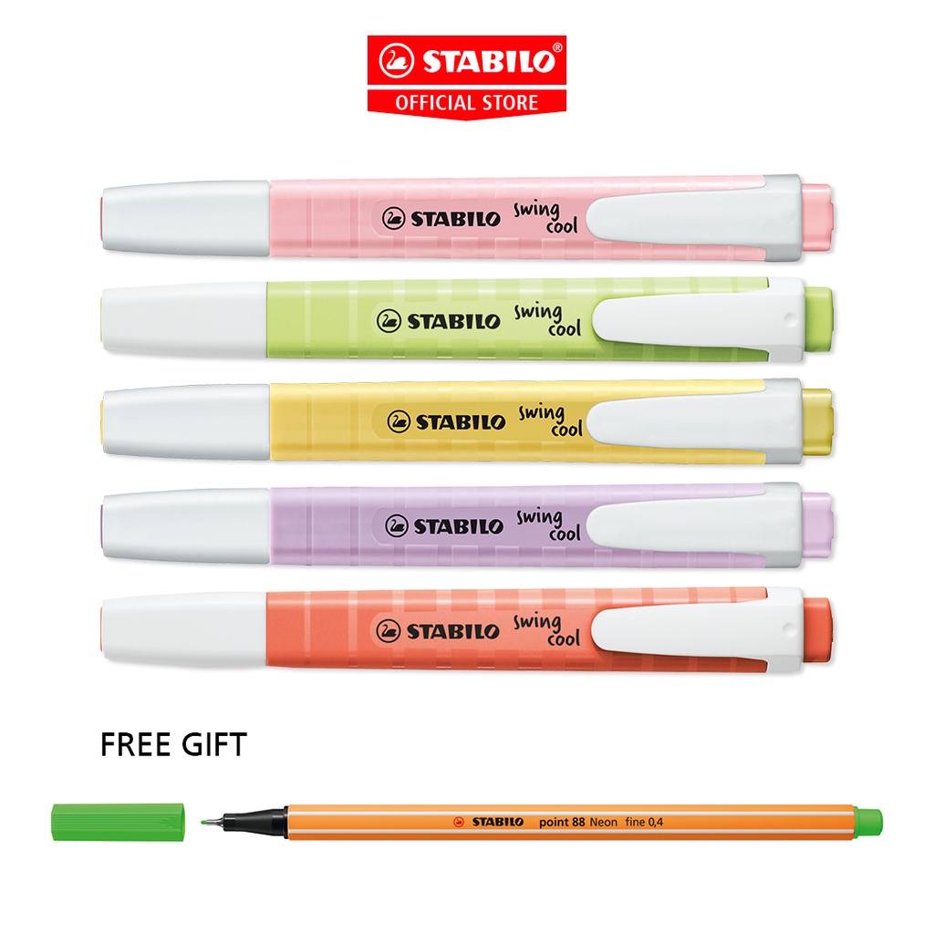 Jual STABILO swing cool Pastel Highlighter Pen Marker Spidol Warna ...