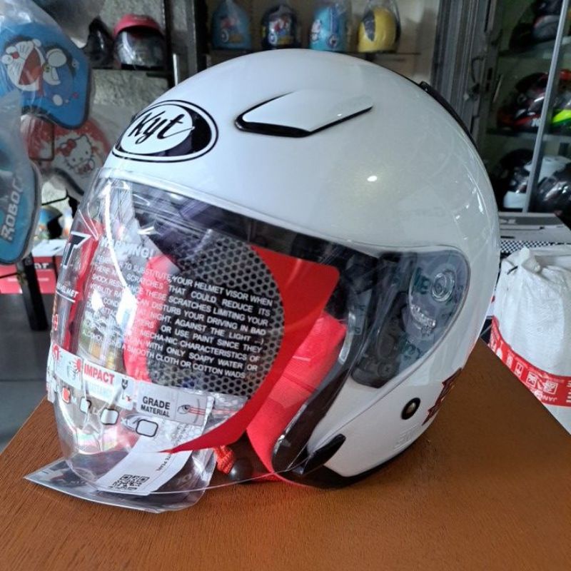 Jual HELM KYT DJ MARU WHITE ORIGINAL | Shopee Indonesia
