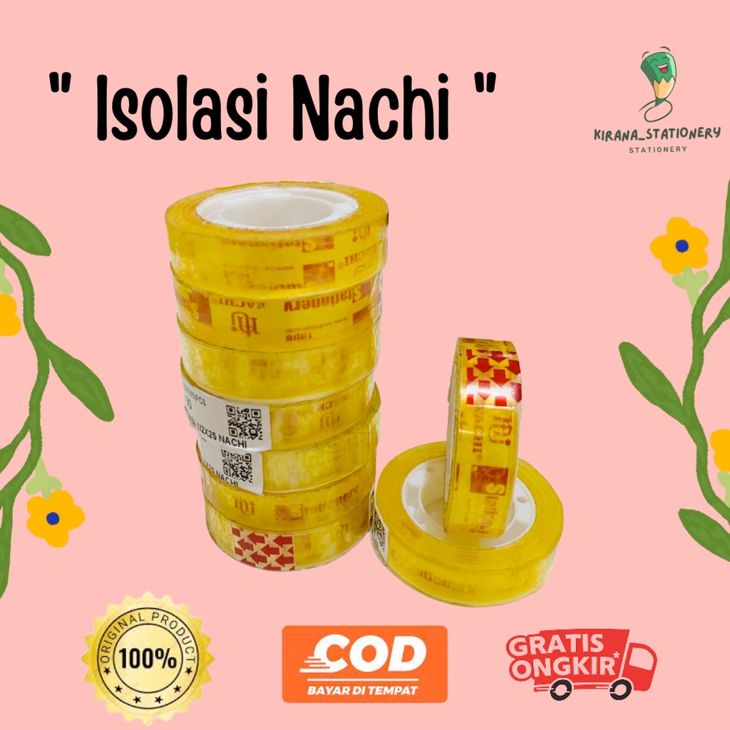 Jual ISOLASI KECIL NACHI 25 YARD ISOLASI BENING (PCS) | Shopee Indonesia