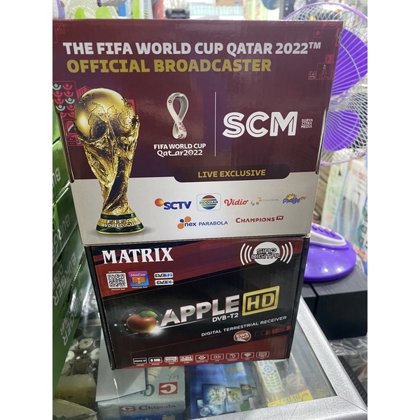 Jual STB Set Top Box Matrix Apple HD Merah | Shopee Indonesia
