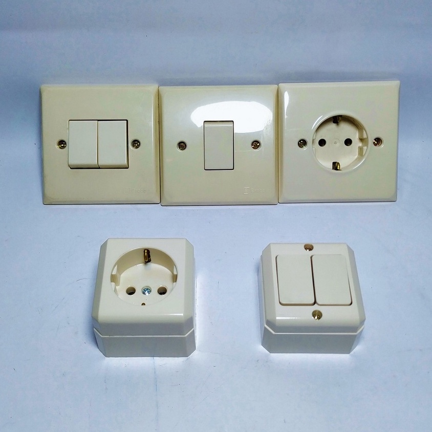 Jual BROCO Saklar Engkel Seri dan Stop Kontak Tanam - Sakelar NEW GEE ...