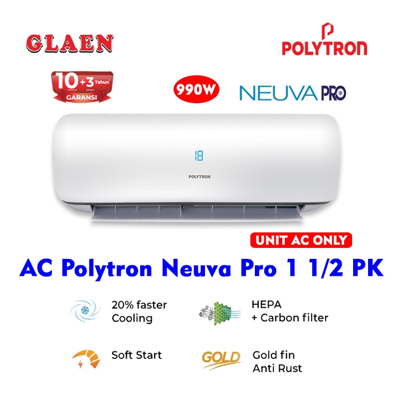 Jual AC Polytron 1,5 PK Neuva Pro PAC-12VZ | AC Split Polytron 1 1/2PK ...