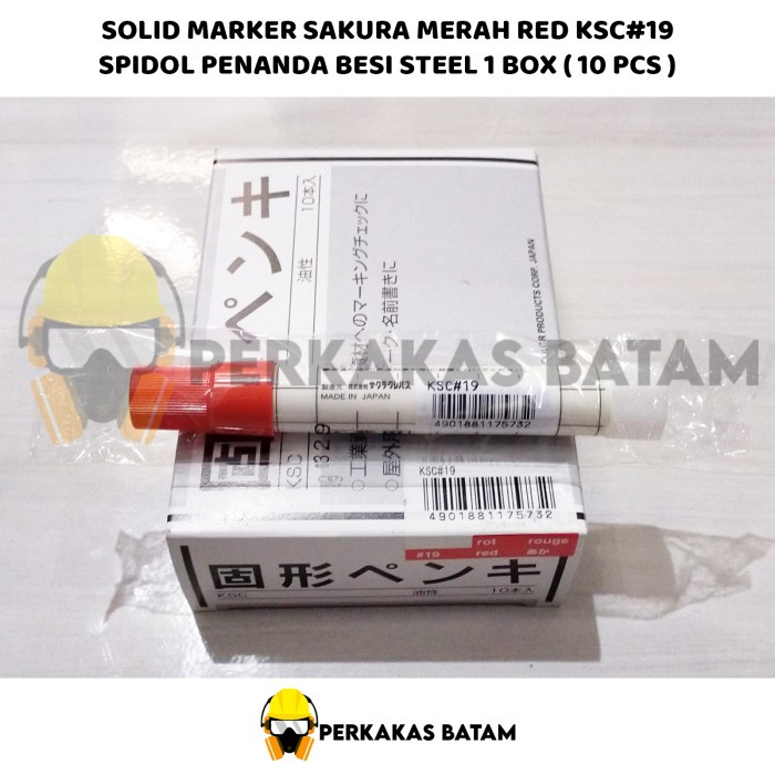 Jual Solid Marker Sakura MERAH RED 1 BOX KSC#19 Spidol Penanda BESI ...