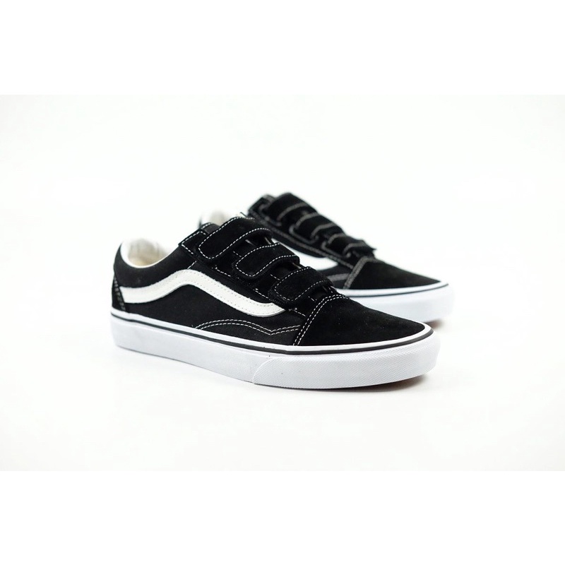 Jual VANS OLD SKOOL VELCRO BLACK WHITE ( SALE PERIOD 12 - 30 NOV ) | Shopee Indonesia