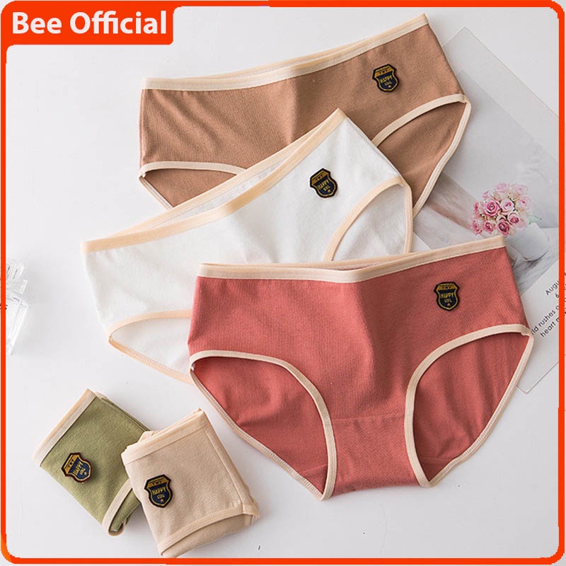 Jual BEE - Celana Dalam Wanita Mid Waist Cd Wanita Polos Bahan Katun ...