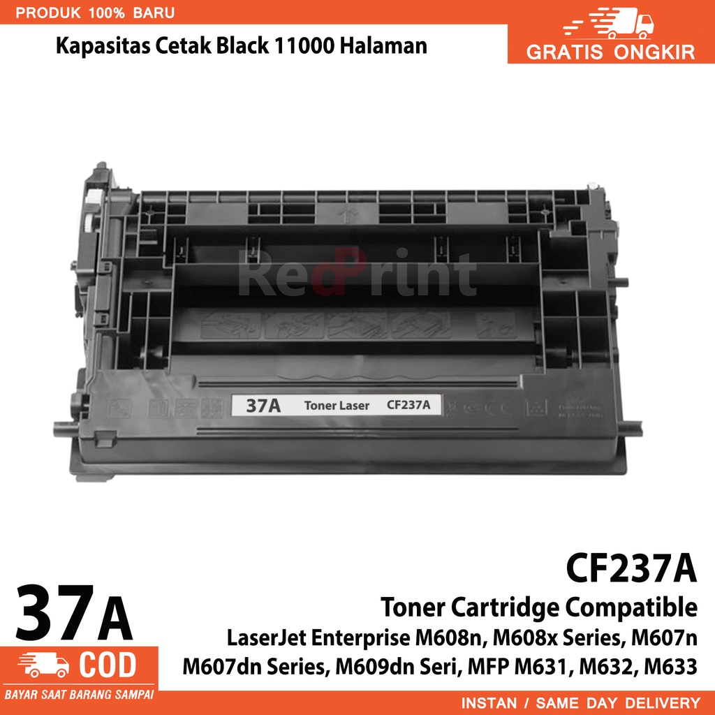 Jual Toner Catridge Compatible 37A LaserJet Enterprise M608n, M607n ...