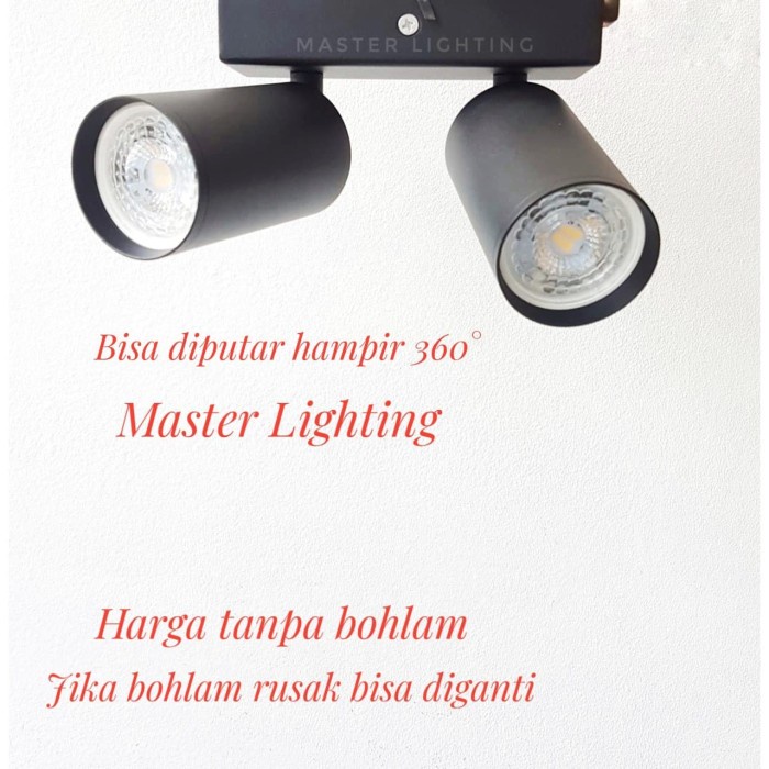 Jual H808 Lampu dinding lampu plafon sorot spotlight 2 lampu flexible ...